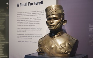 Bronze bust of Lieutenant Adnan Saidi